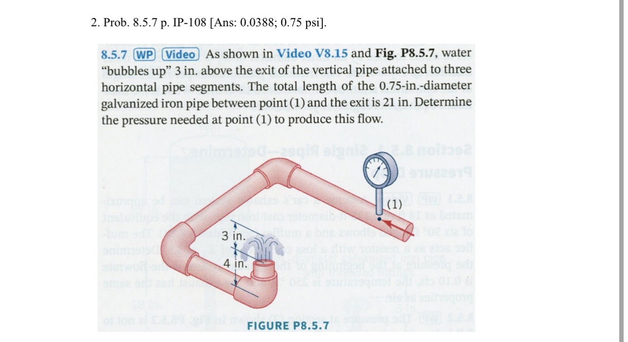 Solved Prob. 8.5 .7 ﻿p. ﻿IP-108 [Ans: 0.0388;0.75 | Chegg.com