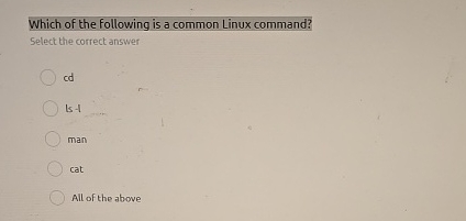 Solved Which of the following is a common Linux | Chegg.com