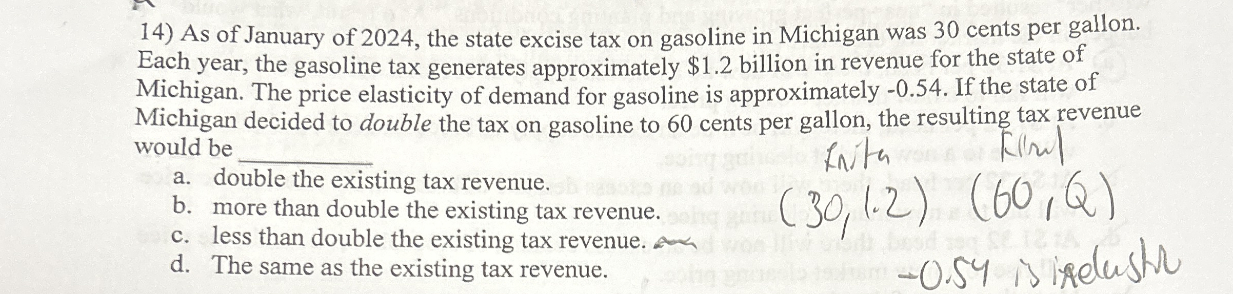 Solved As of January of 2024 , ﻿the state excise tax on | Chegg.com