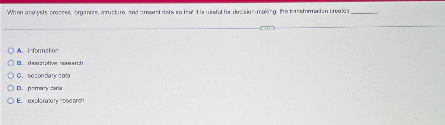 Solved When analysts process, organize, structure, and | Chegg.com