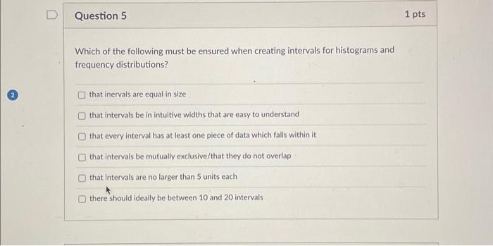 Solved Which of the following must be ensured when creating | Chegg.com