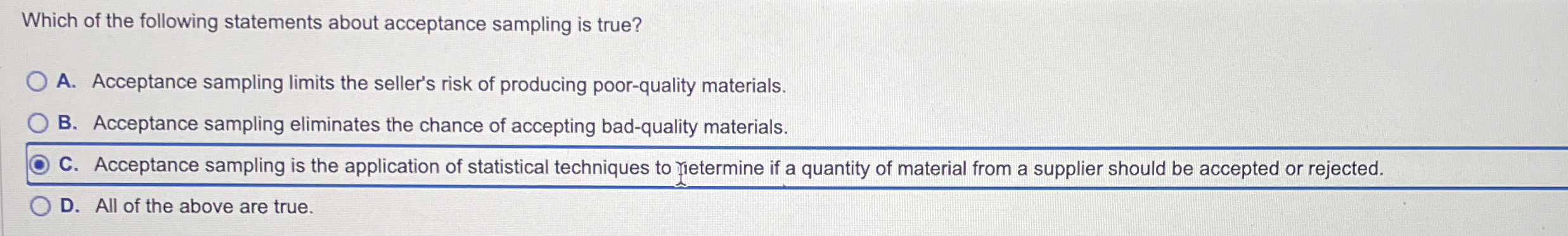 Solved Which of the following statements about acceptance | Chegg.com