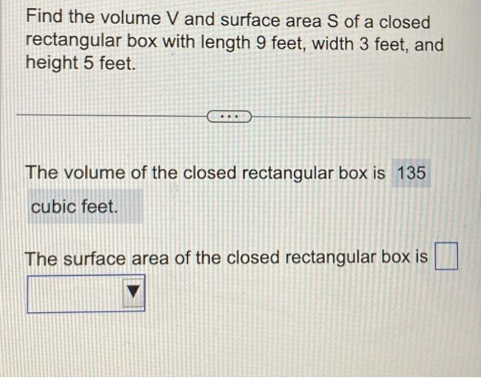 Solved Find the volume V and surface area S of a closed | Chegg.com