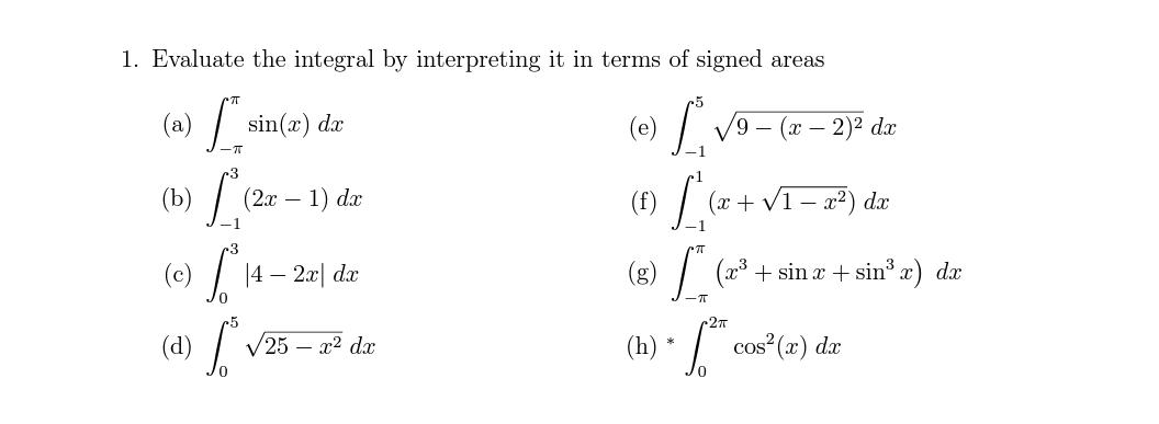 Solved Evaluate the integral by interpreting it in terms of | Chegg.com