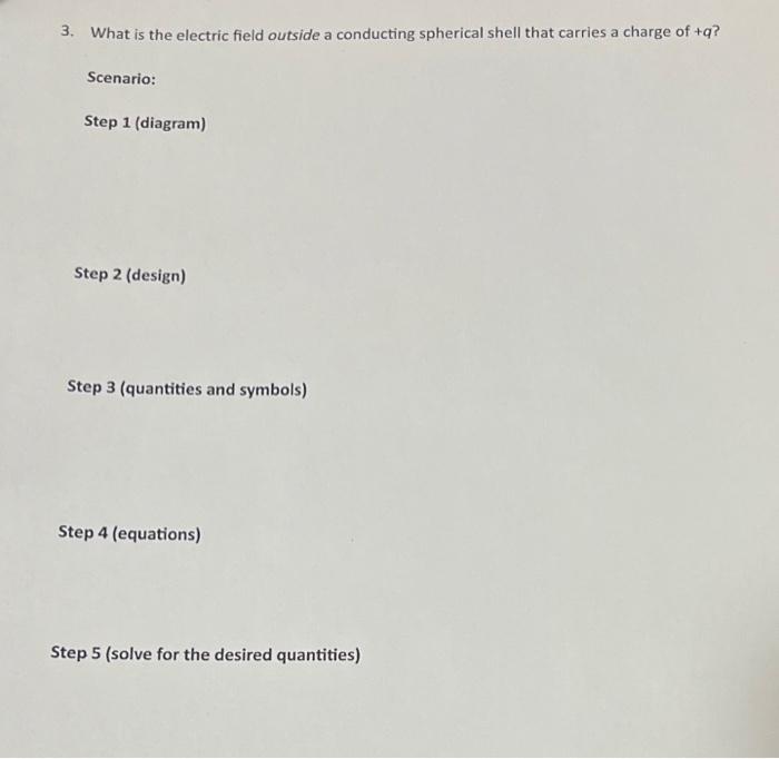 Solved 3. What is the electric field outside a conducting | Chegg.com