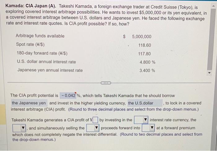 Solved Kamada: CIA Japan (A). Takeshi Kamada, a foreign | Chegg.com