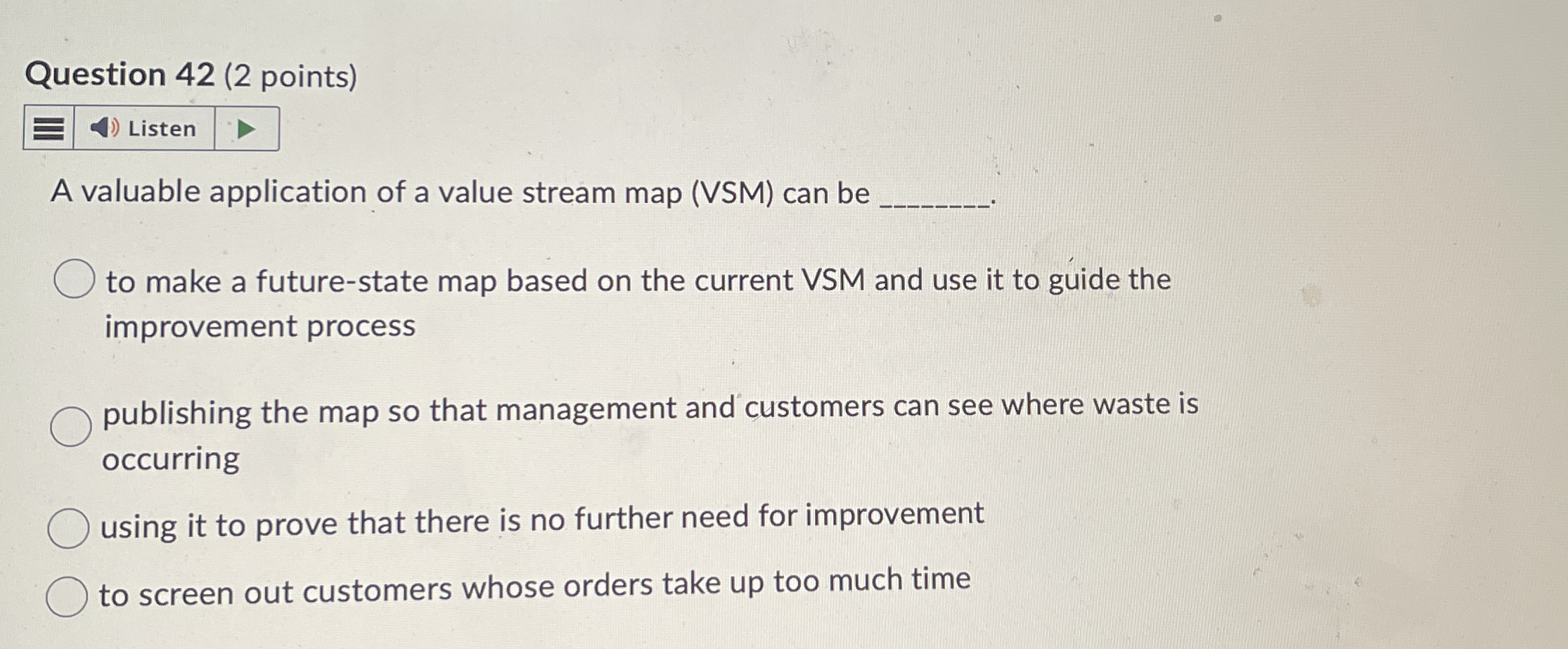 Solved Question 42 (2 ﻿points)A valuable application of a | Chegg.com