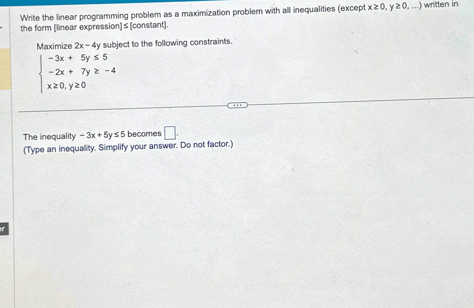 Solved Write The Linear Programming Problem As A 4039