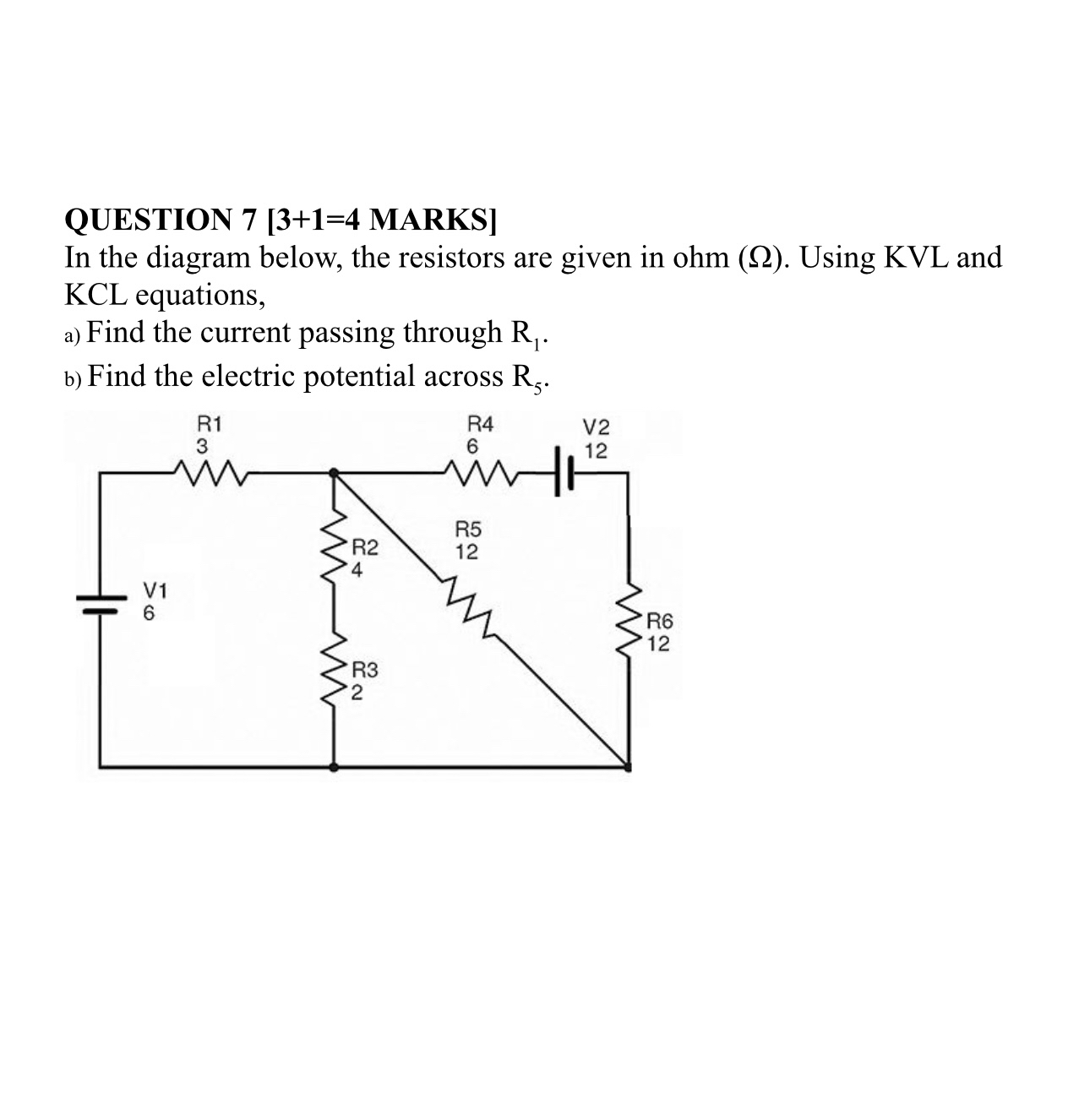 Solved QUESTION MARKS]In the diagram below, the resistors | Chegg.com