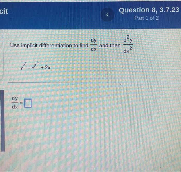 Solved Use implicit differentiation to find dxdy and then | Chegg.com