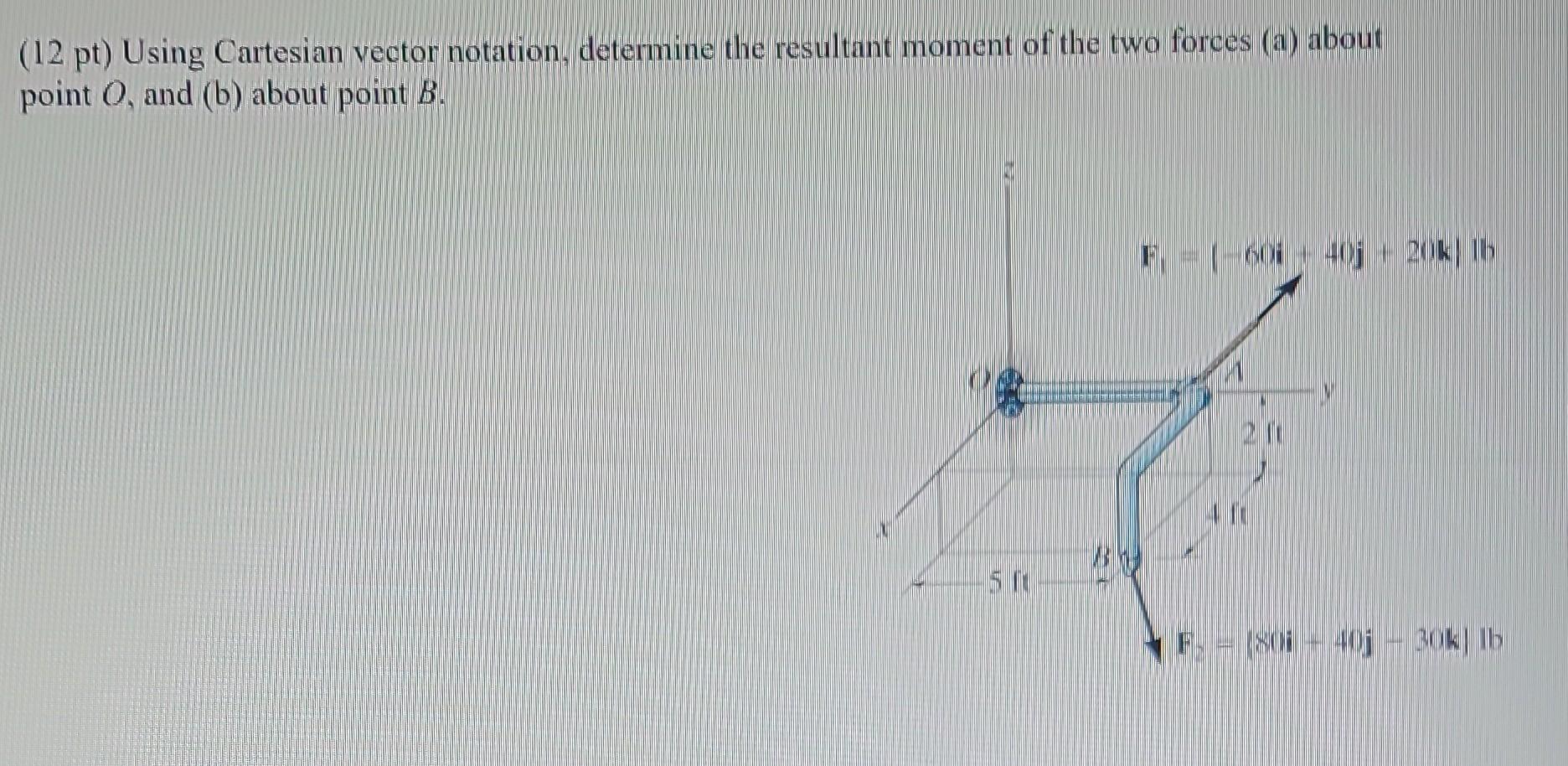 Solved 12 Pt Using Cartesian Vector Notation Determine 4357