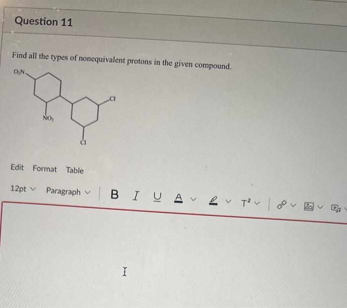 Solved Find all the types of nonequivalent protons in the | Chegg.com
