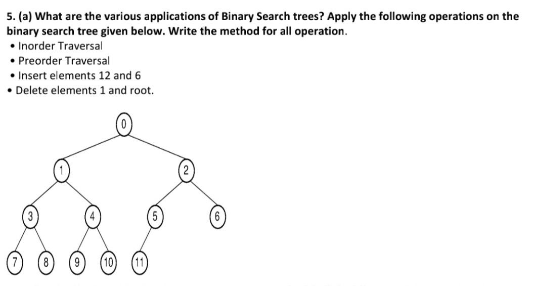 Solved 5. (a) What are the various applications of Binary | Chegg.com