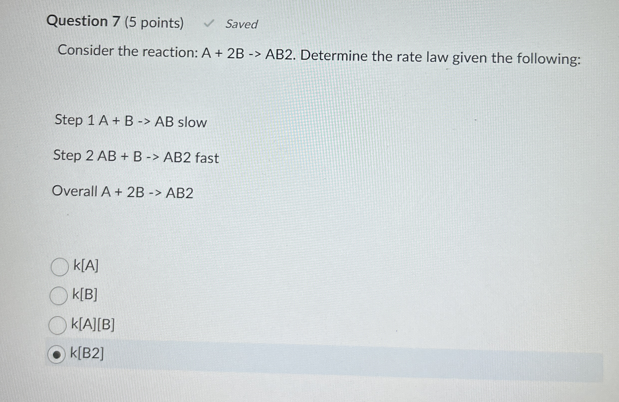 Solved Question 7 (5 points) SavedConsider the reaction: | Chegg.com Solved Question 7 (5 points) SavedConsider the reaction: | Chegg.com