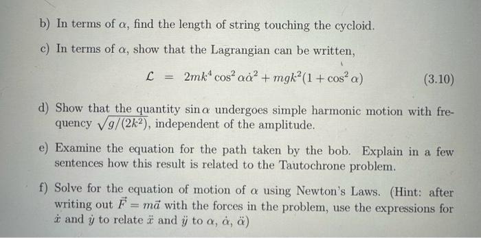 Solved (Hard) Cycloidal pendulum: The standard pendulum | Chegg.com