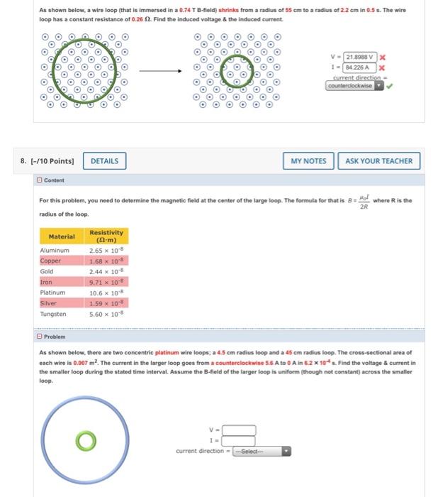 Solved As shown below, a wire loop (that is immersed in a | Chegg.com