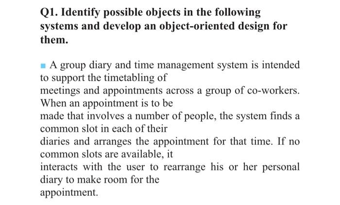 Solved Q1. Identify possible objects in the following | Chegg.com