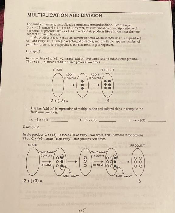 Solved For positive numbers, multiplication represents | Chegg.com