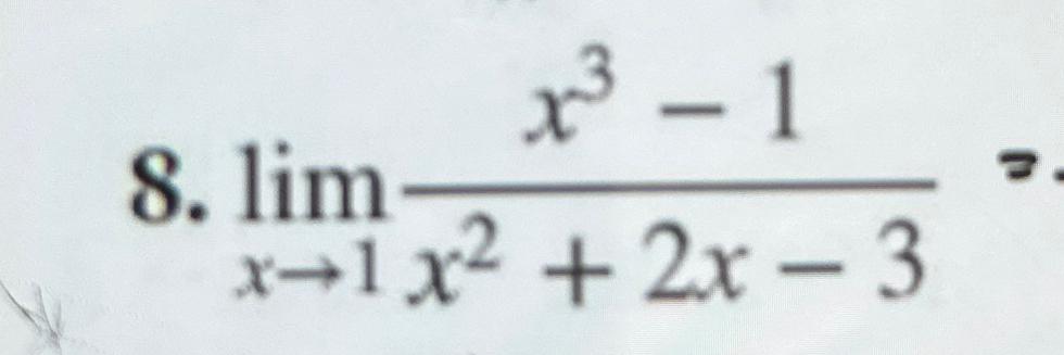 Solved limx→1x3-1x2+2x-3= | Chegg.com