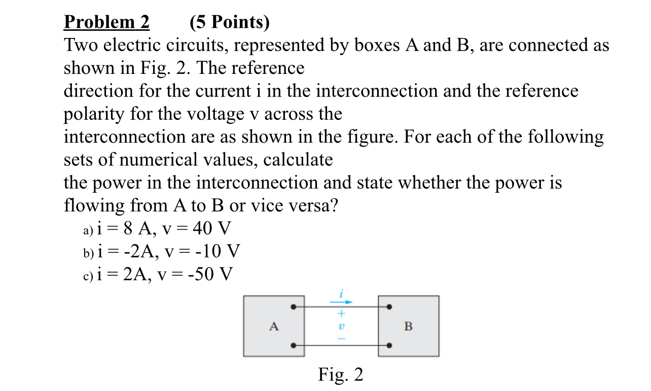 Solved Problem 2 (5 ﻿Points)Two electric circuits, | Chegg.com