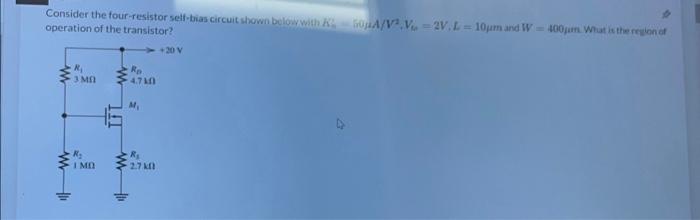 Solved operation of the transistor? | Chegg.com