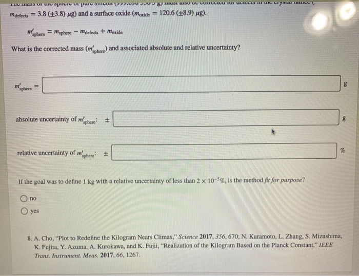 The kilogram has been redefined based on Planck's | Chegg.com