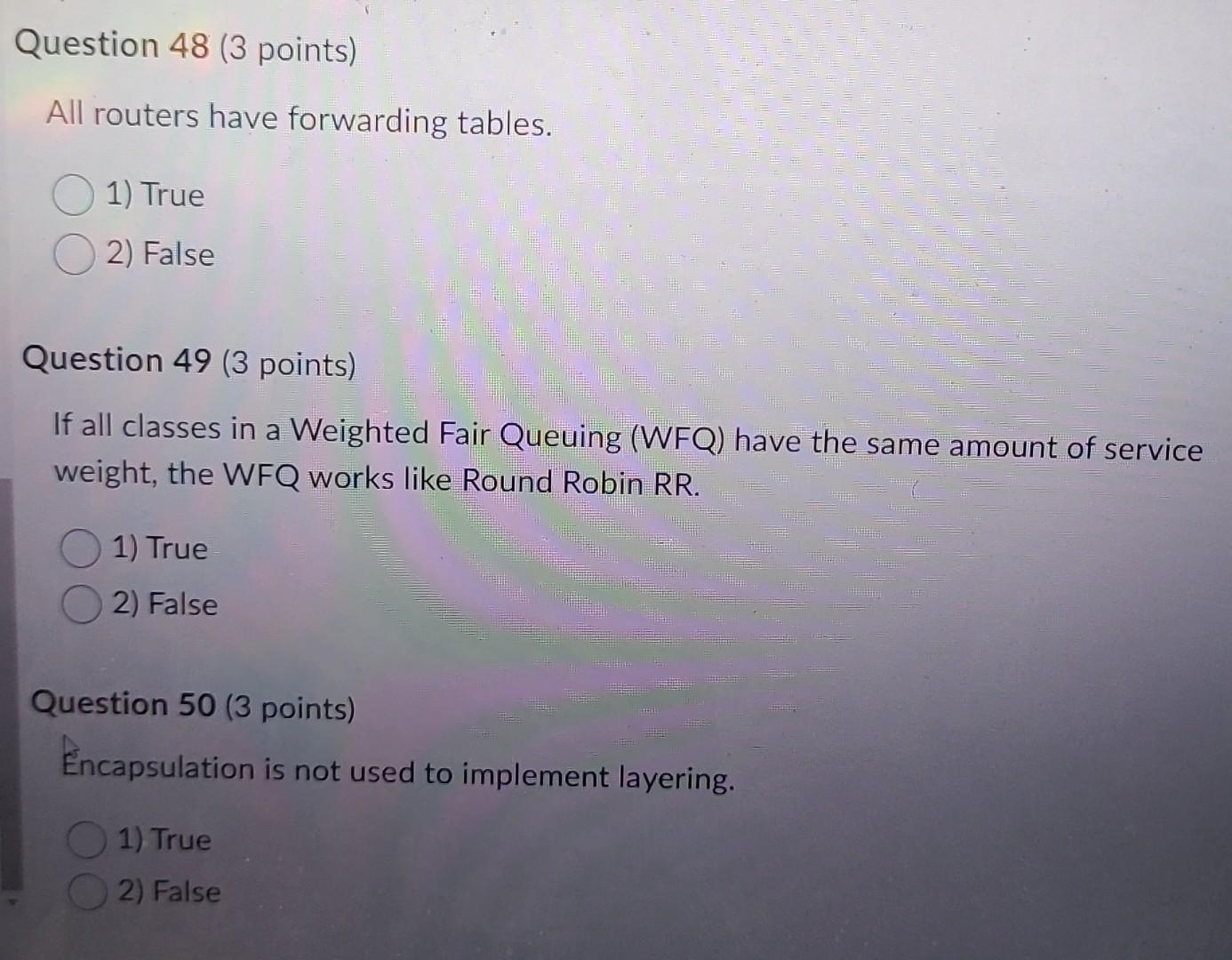 Solved 2uestion 3 (3 points) A sustained traffic intensity | Chegg.com