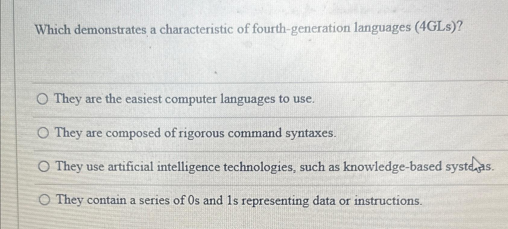 Solved Which demonstrates a characteristic of | Chegg.com