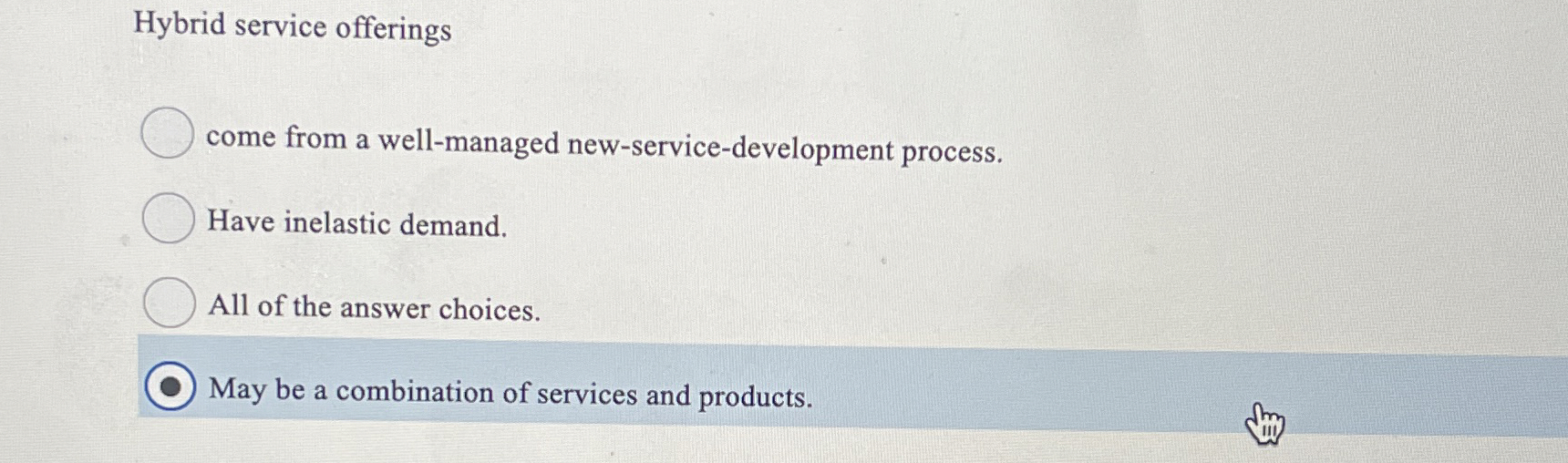 Solved Hybrid service offeringscome from a well-managed | Chegg.com