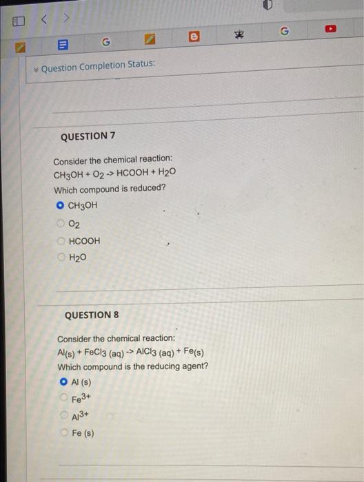 Solved Consider the chemical reaction: CH3OH+O2−HCOOH+H2O | Chegg.com