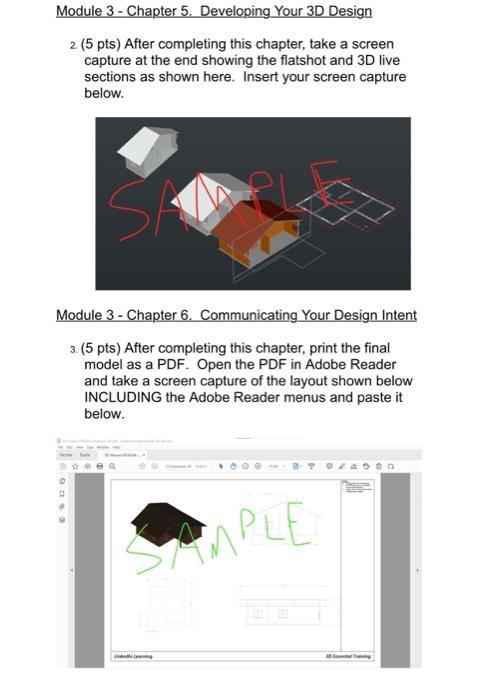 Solved Module 3. AutoCAD 3D Essential Training Chapters 4-7 | Chegg.com