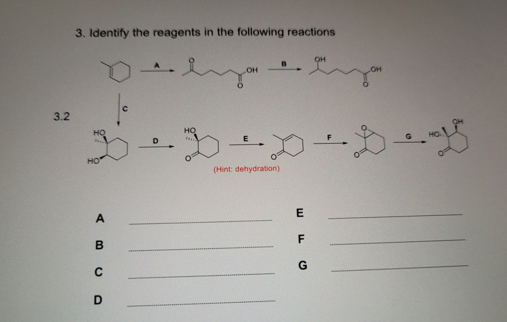 Solved Identify the reagents in the following | Chegg.com