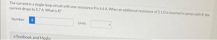 Solved The current in a single-loop circuit with one | Chegg.com