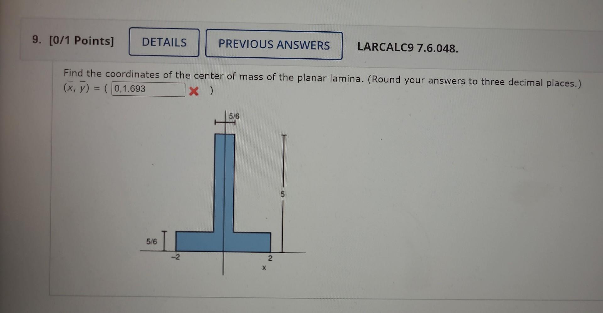 Solved Find the coordinates of the center of mass of the | Chegg.com