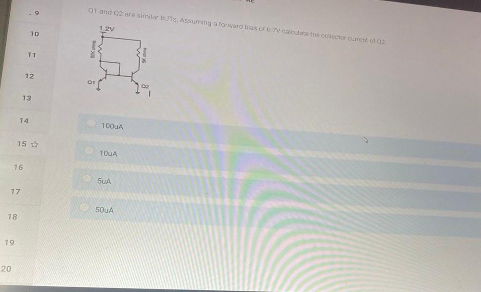 Solved .9 Q1 and Q2 are similar BJTs, Assuming a forward | Chegg.com