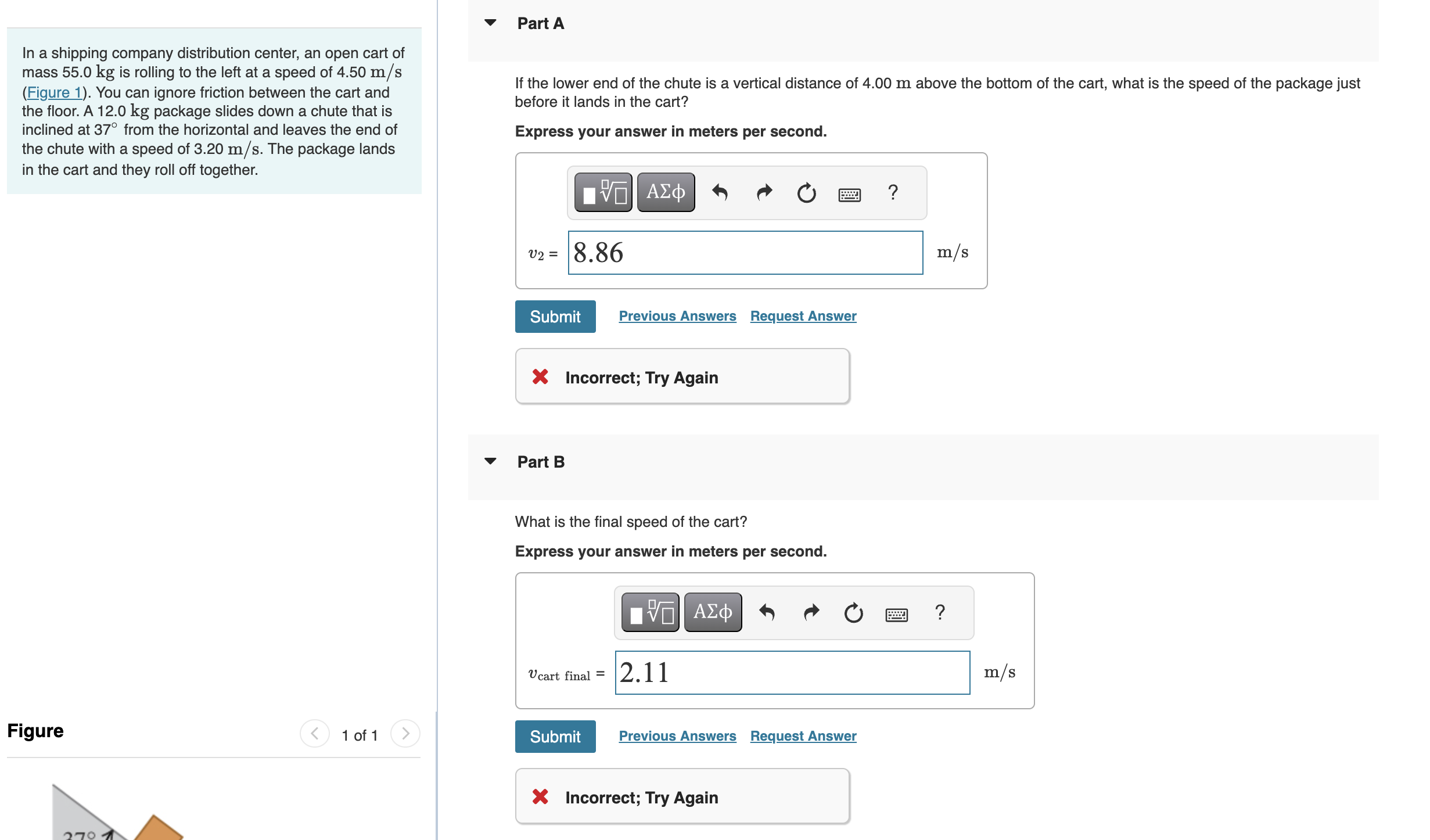 Solved In a shipping company distribution center, an open | Chegg.com