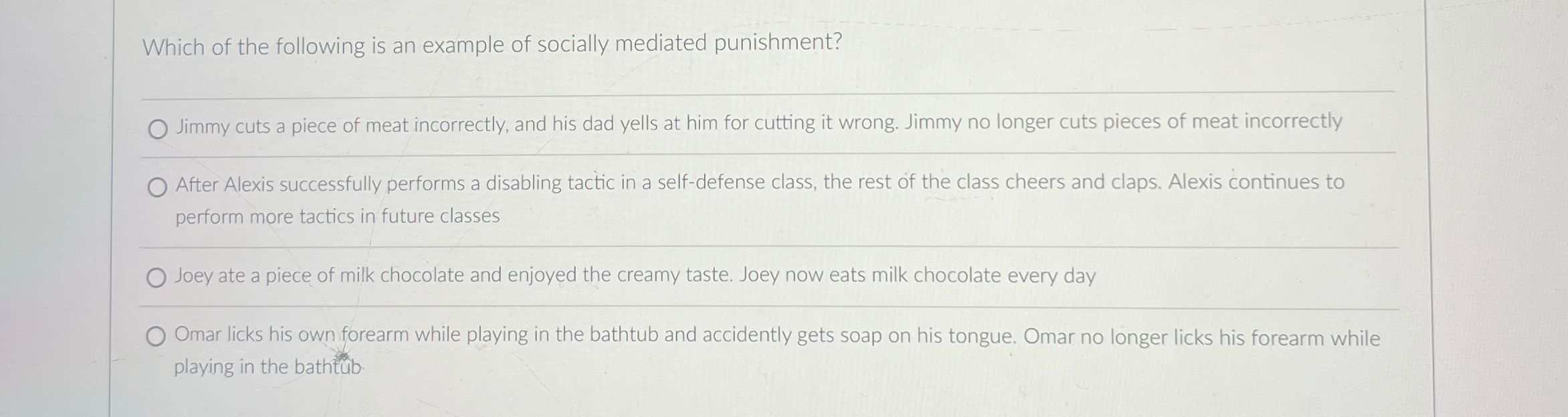 Solved Which of the following is an example of socially | Chegg.com