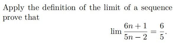 Solved Apply the definition of the limit of a sequence prove | Chegg.com