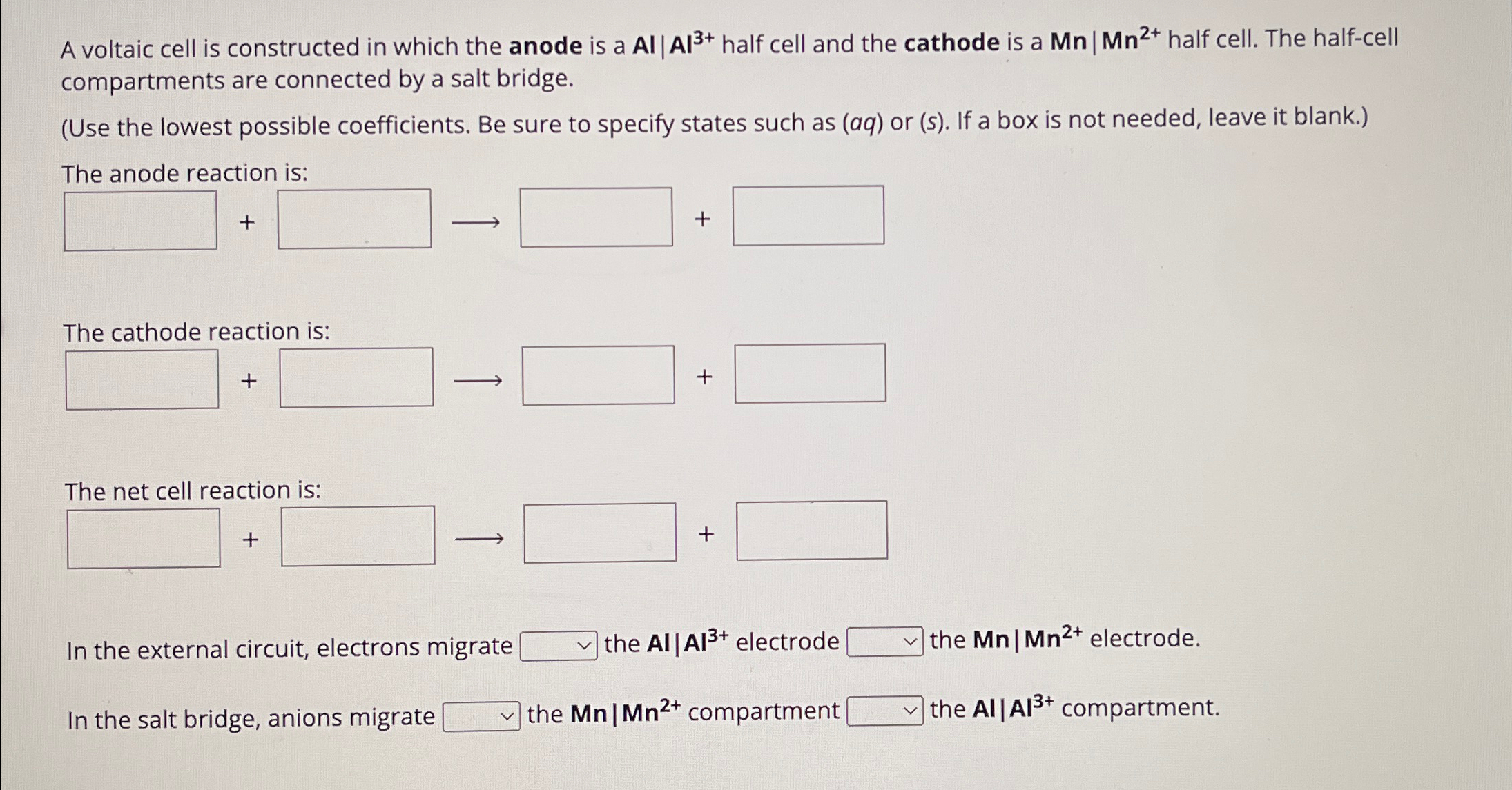 Solved A voltaic cell is constructed in which the anode is a | Chegg.com