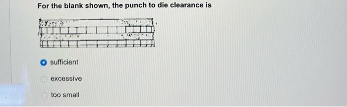 Solved The diagram depicts PUNCH STOCK DIE correct | Chegg.com
