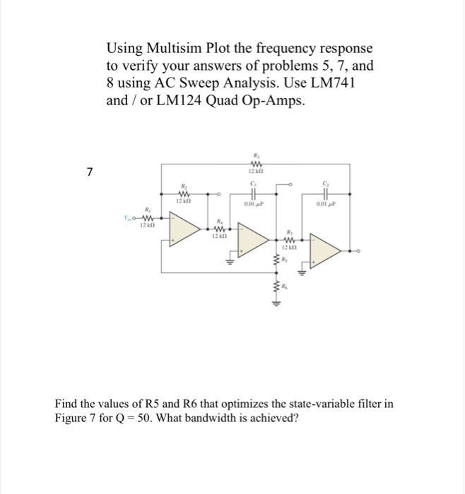Using Multisim Plot The Frequency Response To Verify 