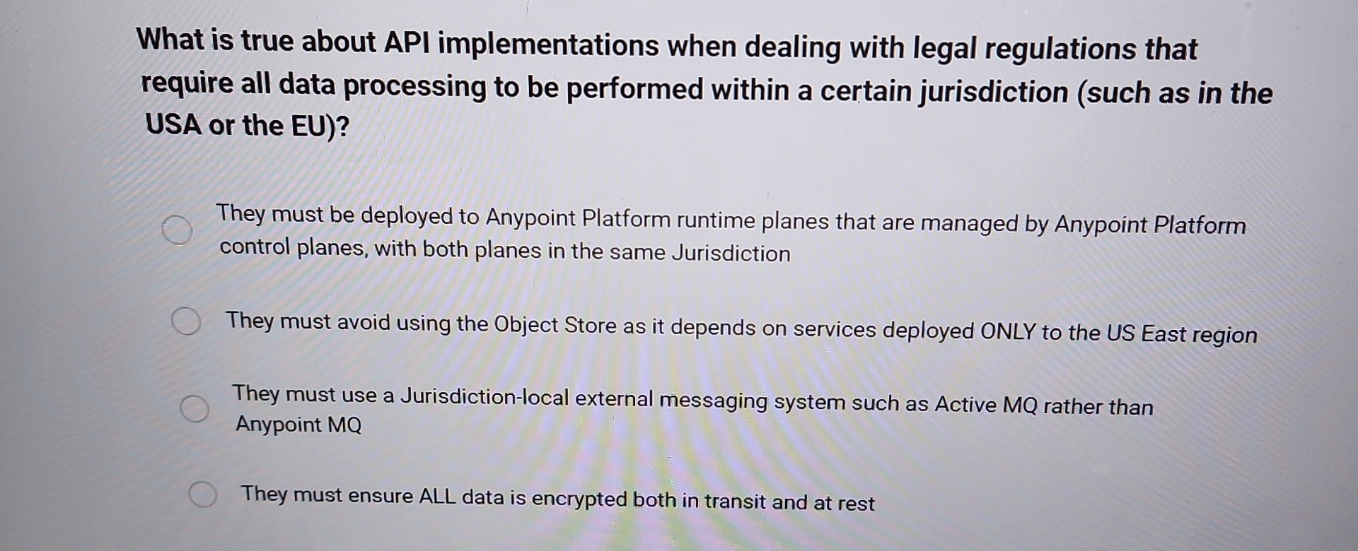 Solved What is true about API implementations when dealing | Chegg.com
