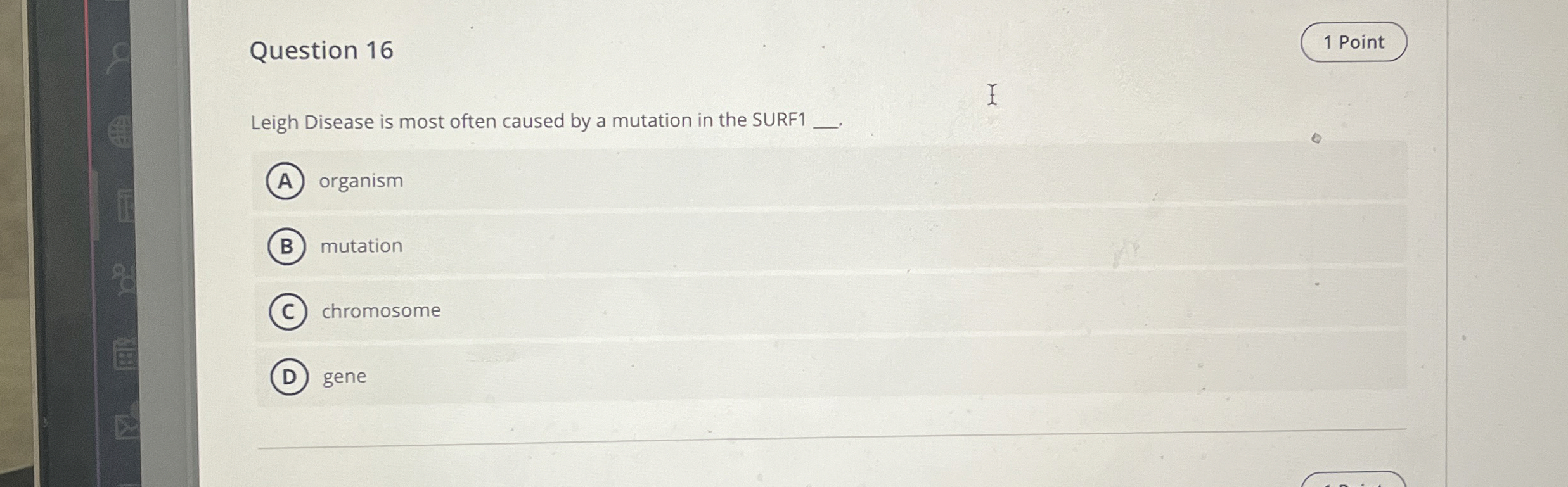 Solved Question 161 ﻿PointLeigh Disease is most often caused | Chegg.com