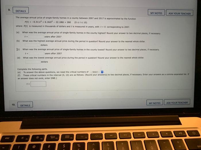 Solved 9. ASK YOUR TEACHER DETAILS MY NOTES The average | Chegg.com