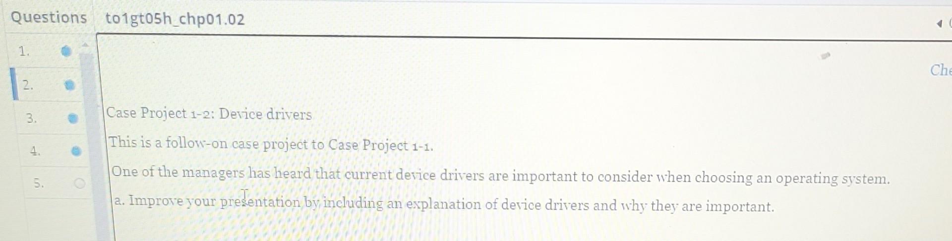 Solved Case Project 1-2: Derice drivers This is a follow-on | Chegg.com