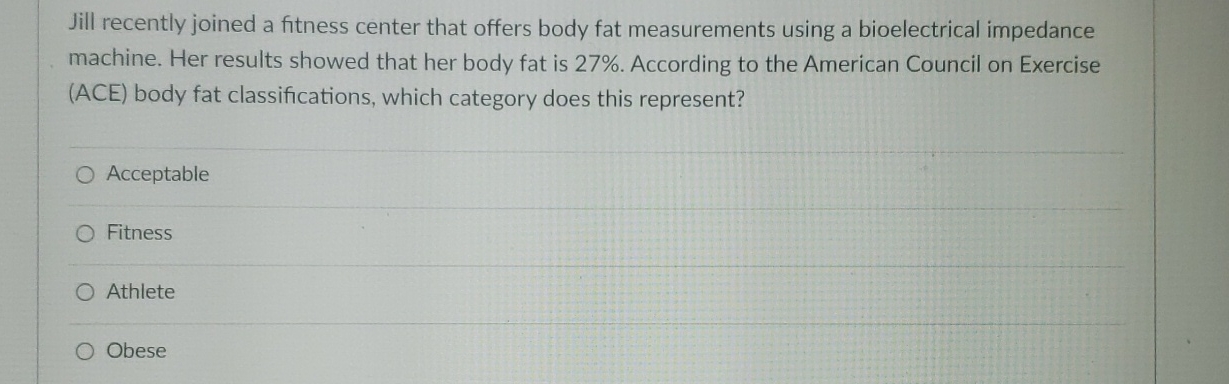 Solved Jill recently joined a fitness center that offers | Chegg.com