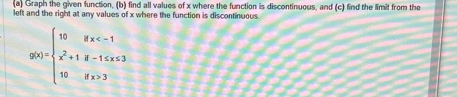 Solved (a) ﻿Graph the given function, (b) ﻿find all values | Chegg.com