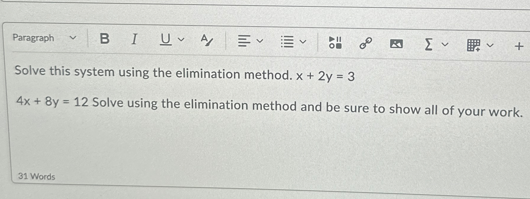 Solved Solve this system using the elimination method. | Chegg.com
