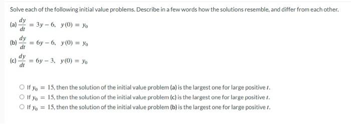 Solved Solve each of the following initial value problems. | Chegg.com