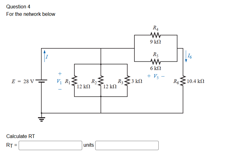 Solved Question 4For the network belowCalculate RTRT=units | Chegg.com